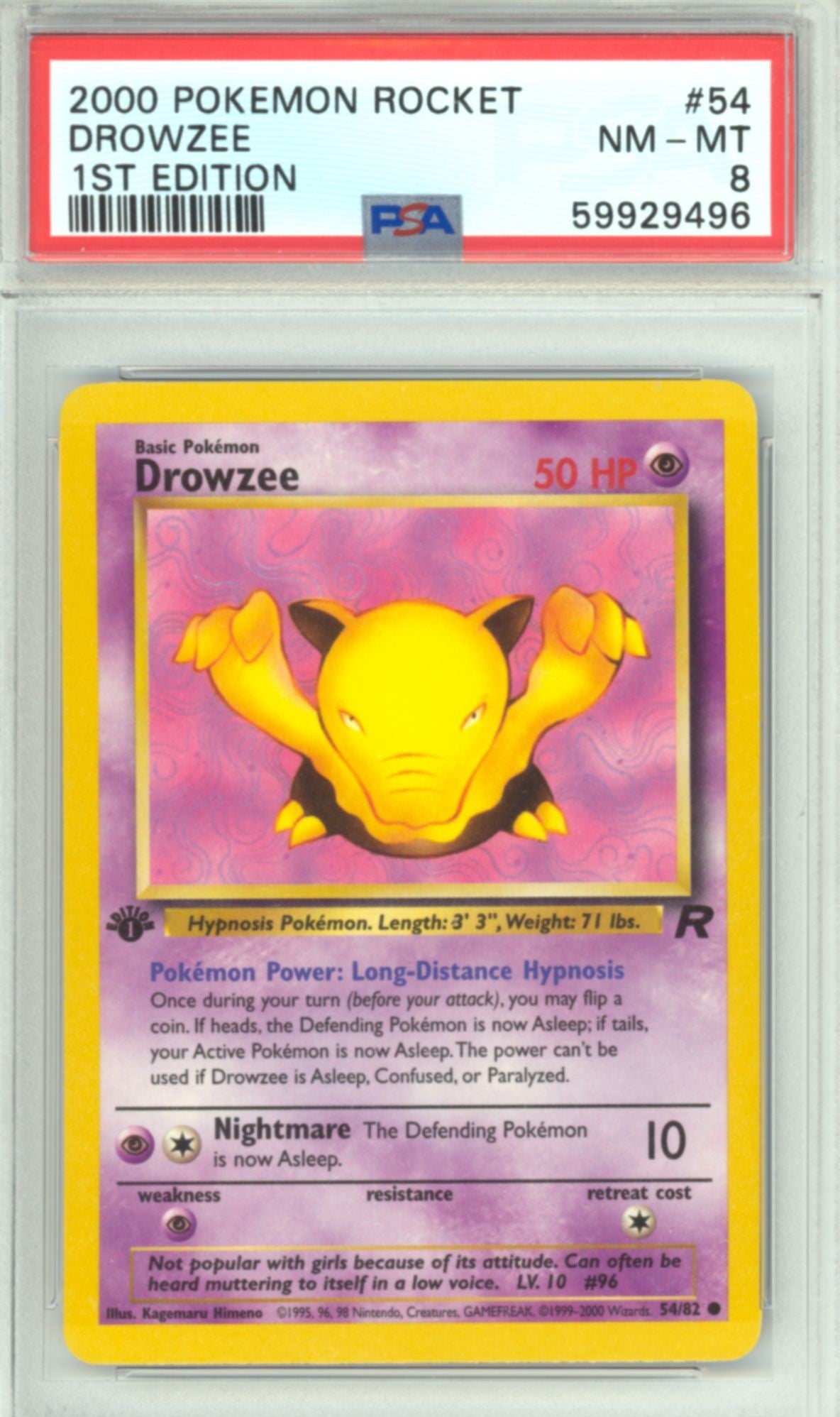 Drowzee [1st Edition] #54 - Pokemon Team Rocket – Retro Island Gaming