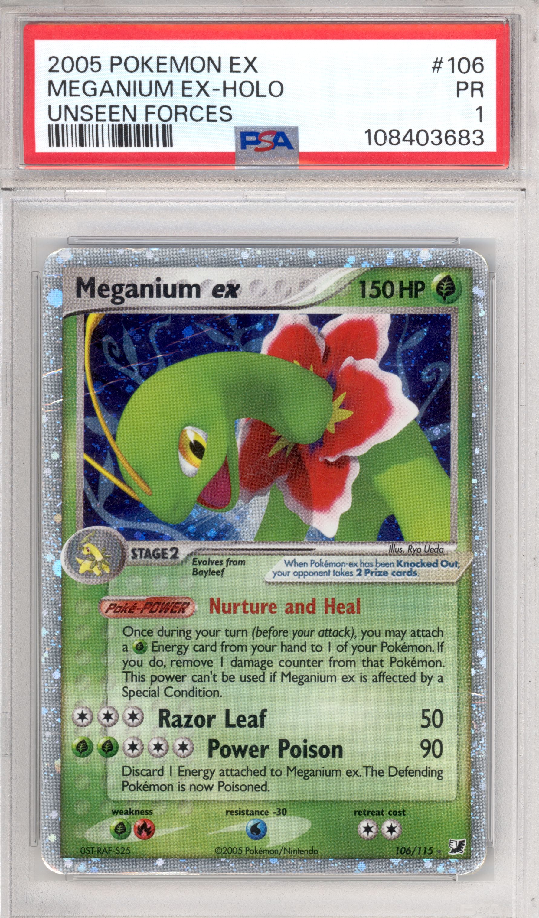 Meganium EX #106 - Pokemon Unseen Forces – Retro Island Gaming