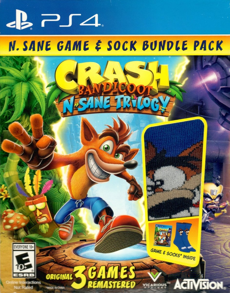 Crash Bandicoot N. Sane Trilogy [Sock Bundle] - Playstation 4 – Retro ...