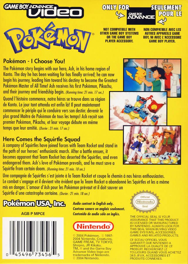GBA Video Pokemon I Choose You and Here Comes the Squirtle Squad - Gam ...