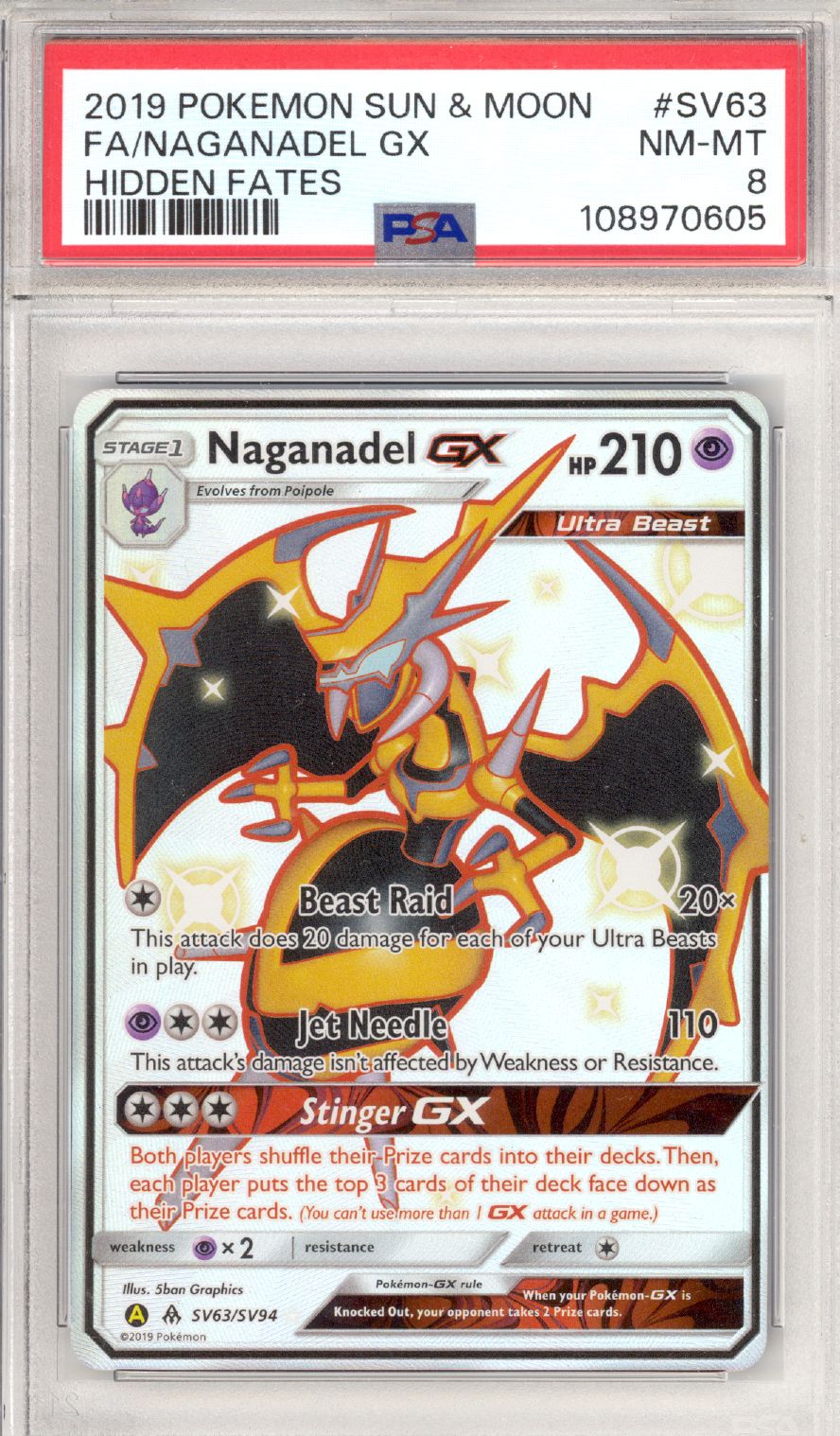 Naganadel GX #SV63 - Pokemon Hidden Fates – Retro Island Gaming