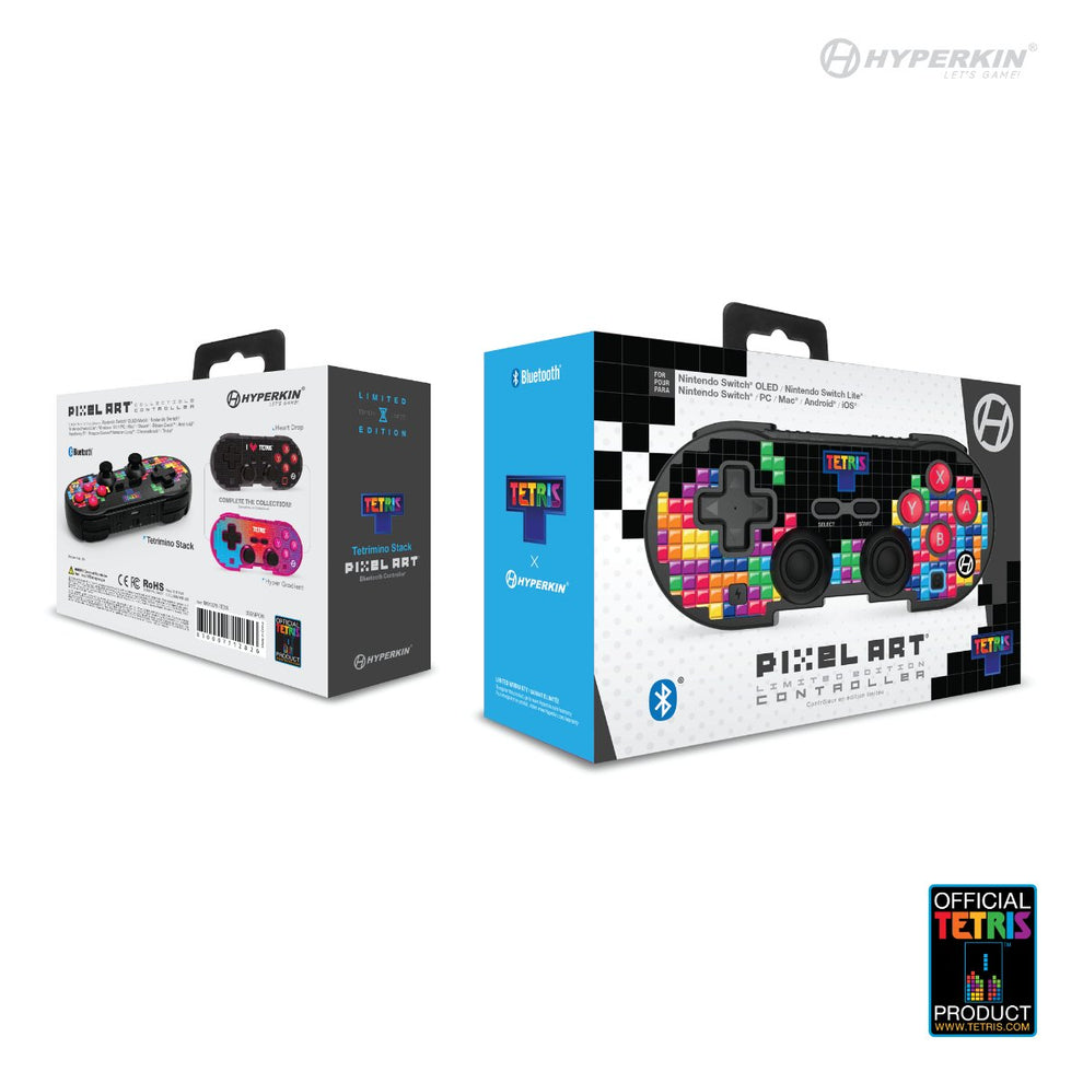Official Tetris Limited Edition Pixel Art Bluetooth Controller – Retro ...