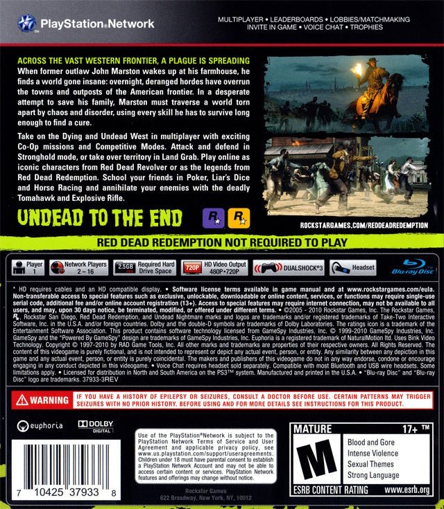 Red Dead Redemption Undead Nightmare - Playstation 3 – Retro Island Gaming