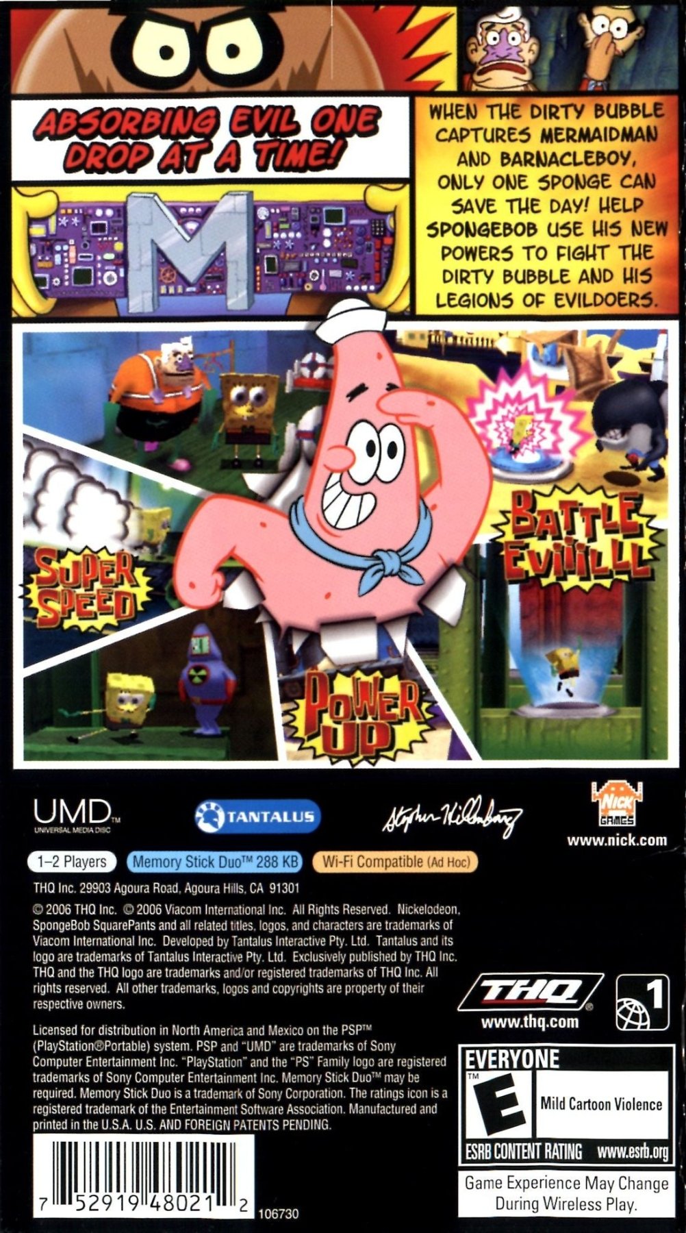 SpongeBob SquarePants The Yellow Avenger - PSP – Retro Island Gaming